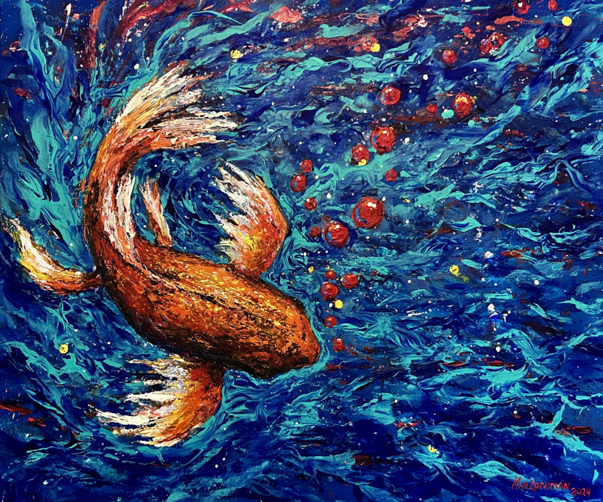 Abstract Koi Fish - Acrylic on Canvas, in 5- Abstract, Icons and Still Life